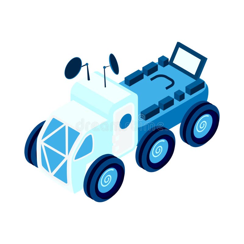 Isometric Mars Rover Icon stock vector. Illustration of colonization ...