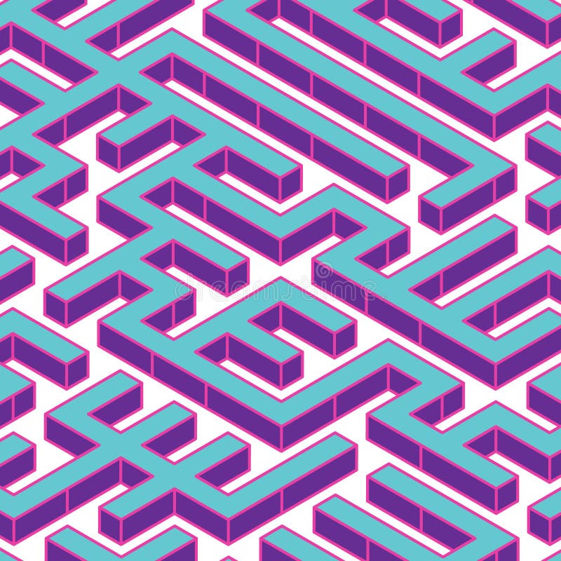 Isometric Maze BG Design. Making Decision Concept Stock Vector ...