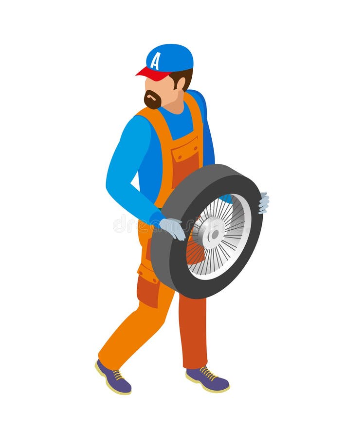 Isometric Mechanic Icon stock vector. Illustration of decorative ...