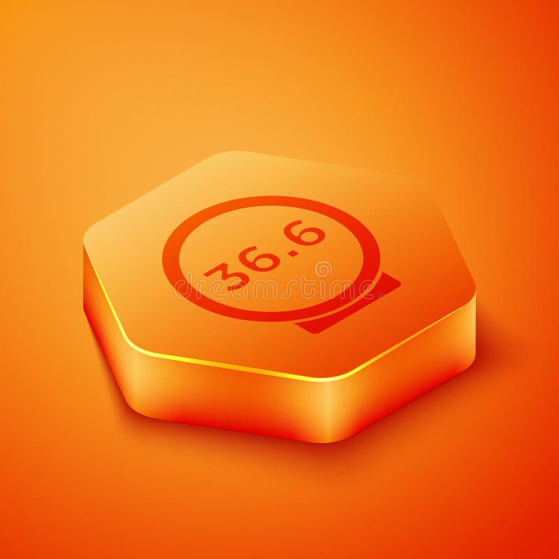 Isometric Medical Thermometer Showing Normal Temperature Icon Isolated ...