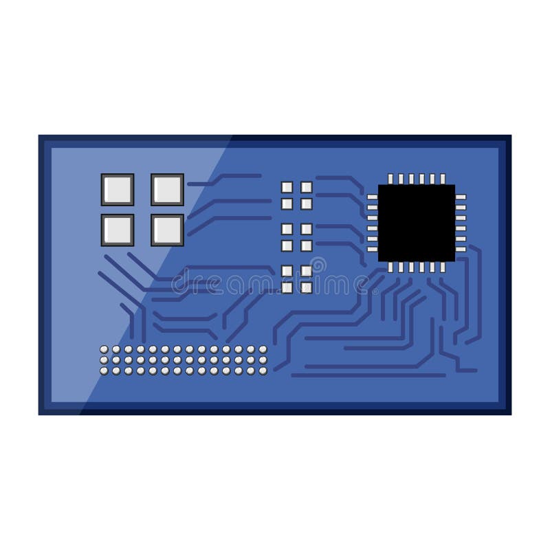 Isometric Microcontroller Cartoon Vector Illustration Stock ...