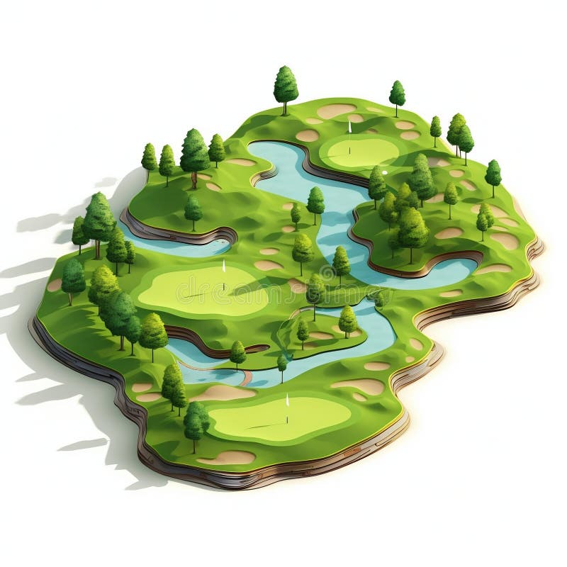 Isometric Miniature Golf Course Design. Generative Ai Stock ... Isometric Miniature Golf Course Design. Generative Ai Stock ...