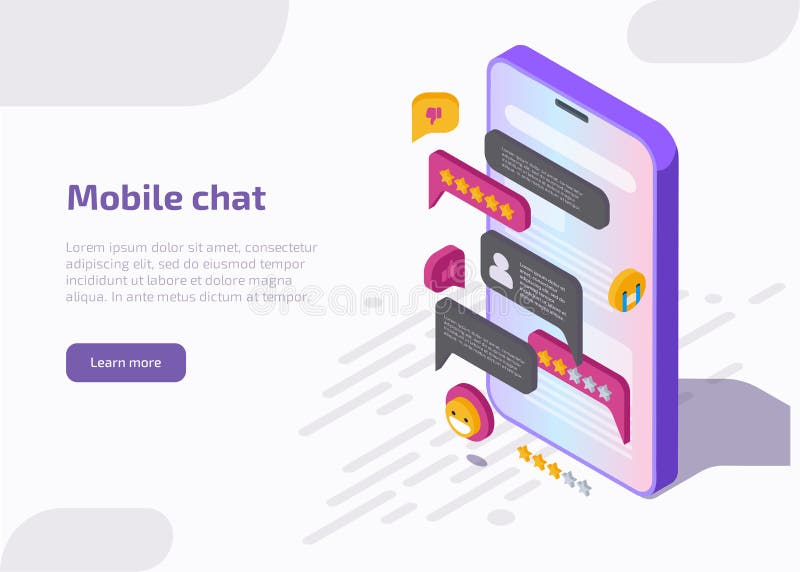 Isometric Chat Mobile Interface Stock Illustrations – 1,199 Isometric ...