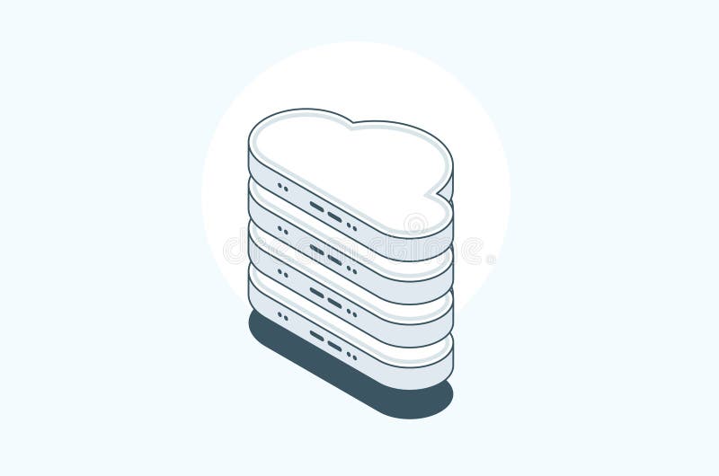 Isometric Modern Cloud Technology. Loud Storage Download Isometric ...