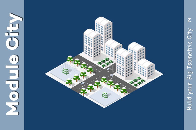 Isometric Module is Area Landscape Stock Vector - Illustration of ...