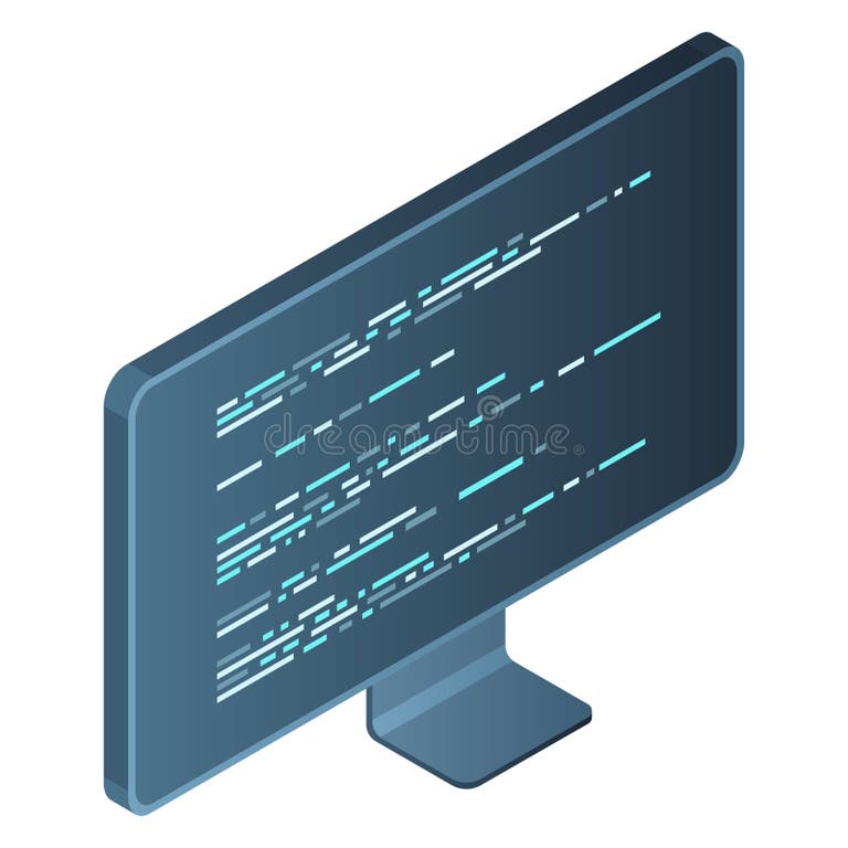 Isometric Monitor. Computer Monitor Isometric Desktop. Modern Monitor ...