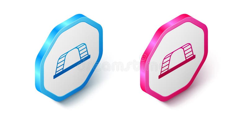 Isometric Monkey Bar Icon Isolated on White Background. Hexagon Button ...