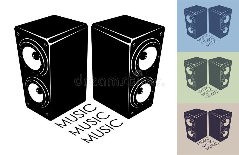 Speakers Vector Monochrome Stock Illustrations 163 Speakers Vector