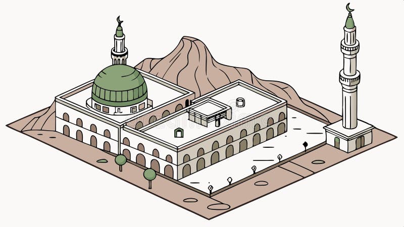 Isometric Mosque Design, Architectural Perspective and Religious ...