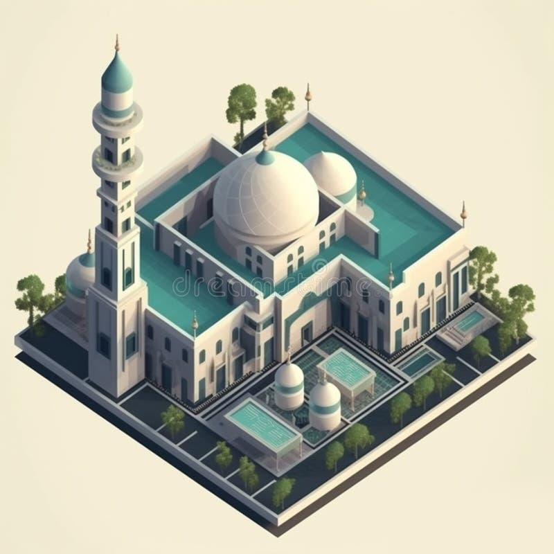 Isometric Mosque. Isometric Icon or Info Graphic Element Representing ...