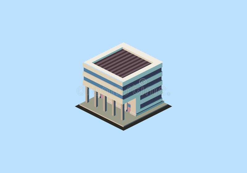 Isometric Multi-storey Building. Vector Illustration Stock Vector ...