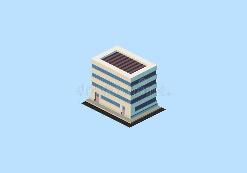 Isometric Multi-storey Building. Vector Illustration Stock Vector ...