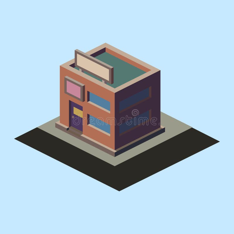 Isometric Multi-storey Building. Vector Illustration Stock Vector ...