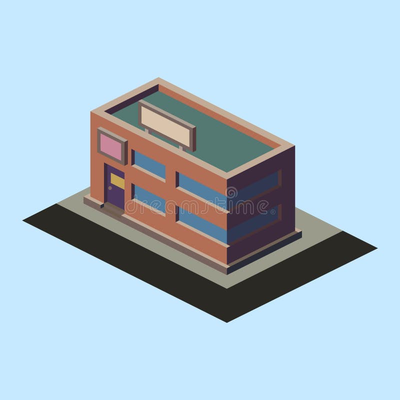 Isometric Multi-storey Building. Vector Illustration Stock Vector ...