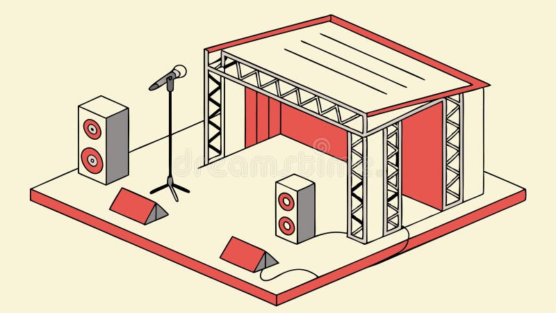 Isometric Music Studio Interior Illustration, Piano, Instruments ...
