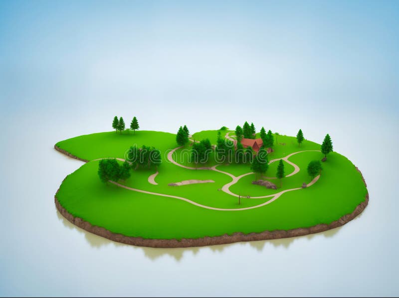 Isometric Nature and Landscape. High Quality Photo Stock Photo - Image ...
