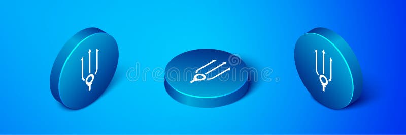 Trident on blue background stock vector. Illustration of neptune - 74688313