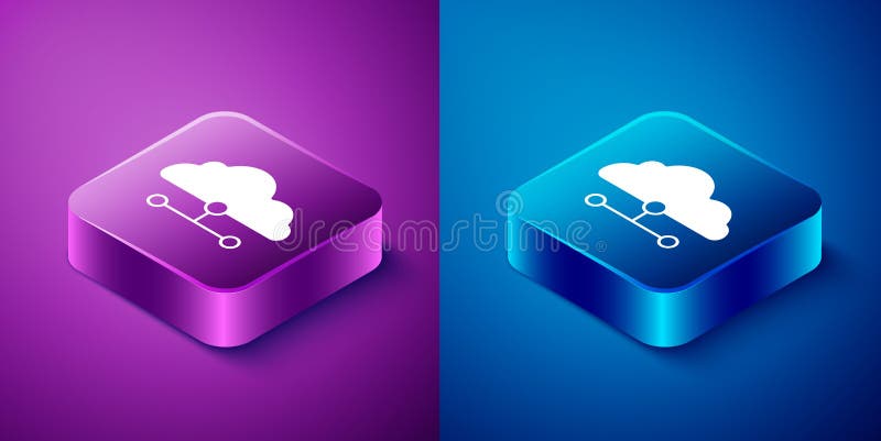 Isometric Globe Isolated Blue Purple Background Stock Illustrations ...