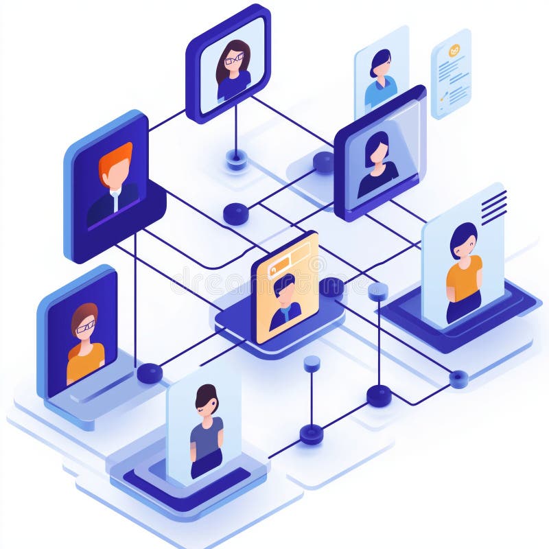 Isometric Network of Connected Professionals in a Digital Interface ...