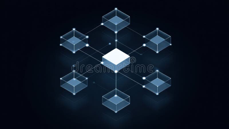 Isometric Neural Network Diagram Showcasing Node Connections with an ...