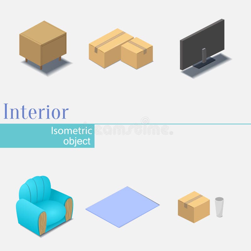 Isometric Kid Object 3D Rendering Stock Illustration - Illustration of ...