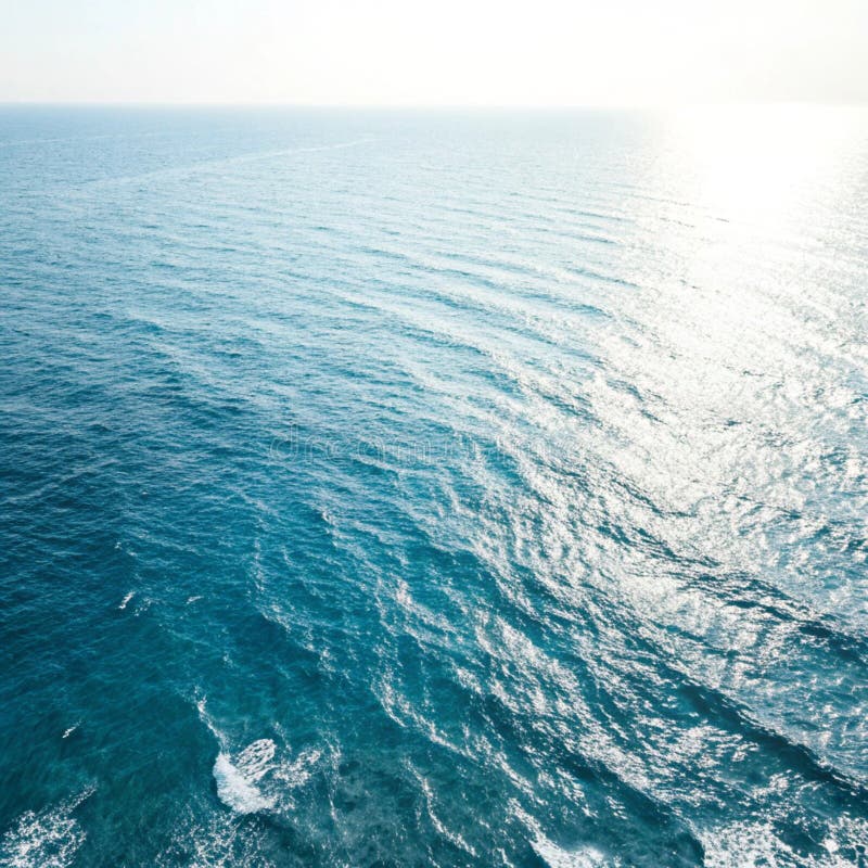 Isometric Ocean with Waves Isolated on White Background Stock ...