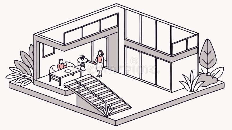 Isometric Office Building Section Vector Modern Architecture, Vector ...