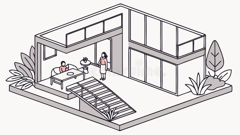 Isometric Office Building Section Vector Modern Architecture, Vector ...