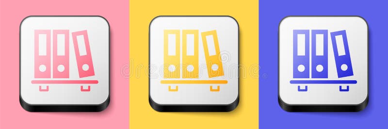 Pink Folders stock illustration. Illustration of desk - 339325552