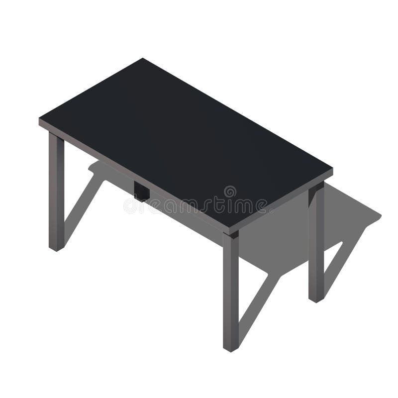 Isometric Office Table. Modern Workplace Vector Illustration Stock ...
