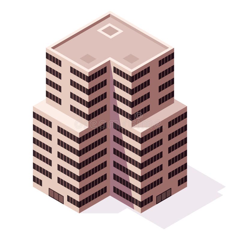Isometric Offices or Business Center Icon. Town Apartment Building City ... Isometric Offices or Business Center Icon. Town Apartment Building City ...