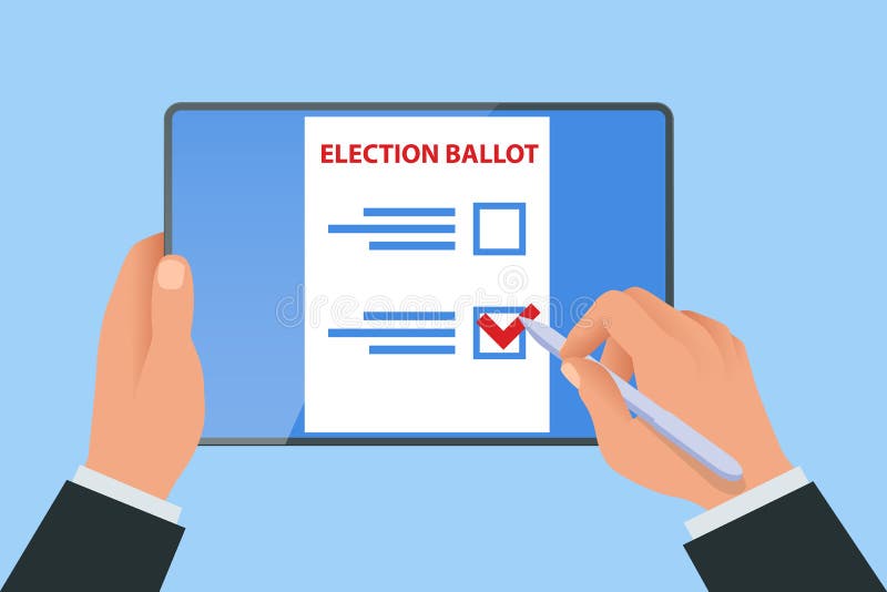 Isometric Online Voting and Election Concept. E-voting, Election ...