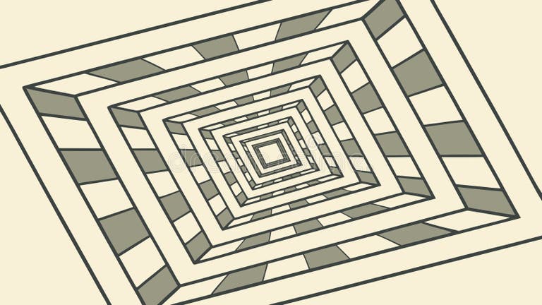 An Isometric Optical Illusion with Square Patterns, Vector Design ...