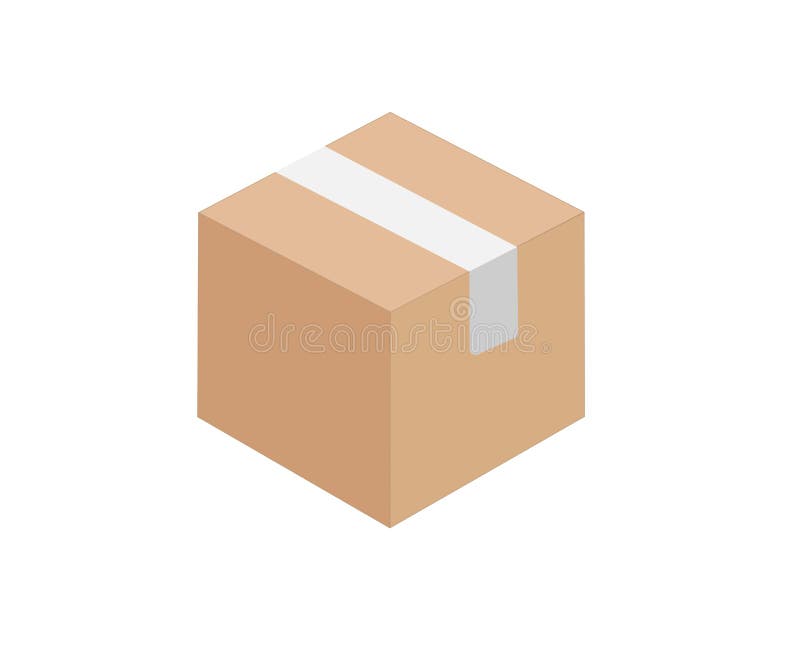 Isometric Packaging Box. Concept of Delivery and Packaging Stock Vector ...