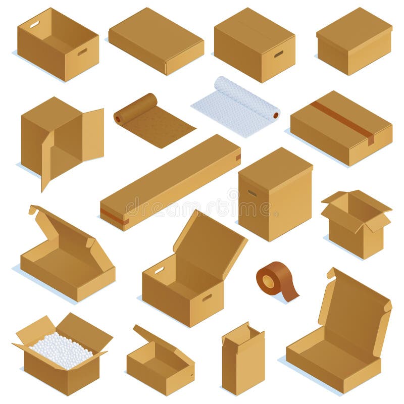 Pasteboard Boxes Stock Illustrations – 166 Pasteboard Boxes Stock ...