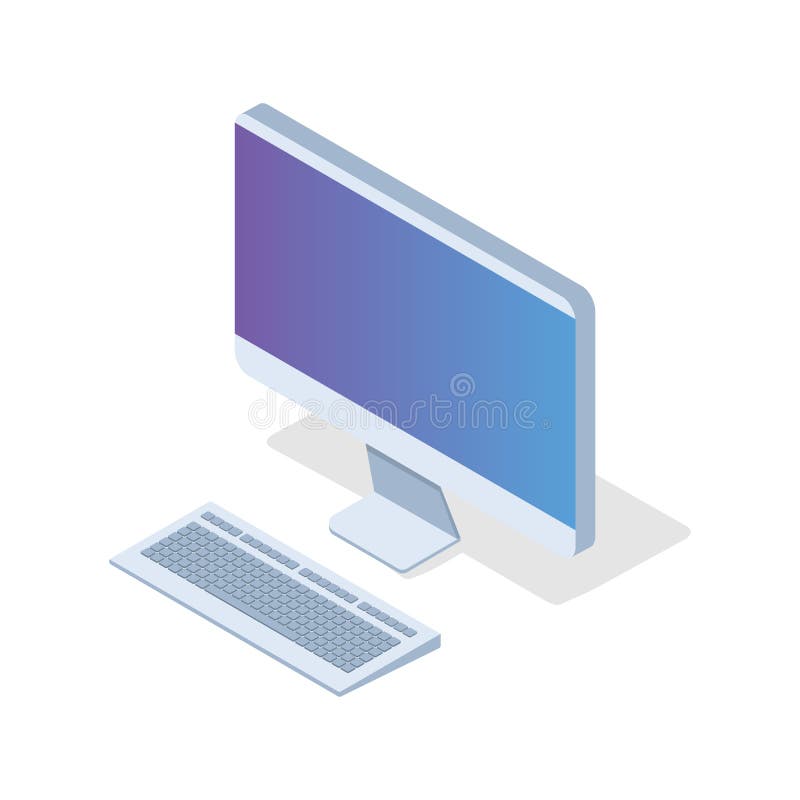 Isometric PC, Desktop Icon. Vector Illustration Stock Vector ...