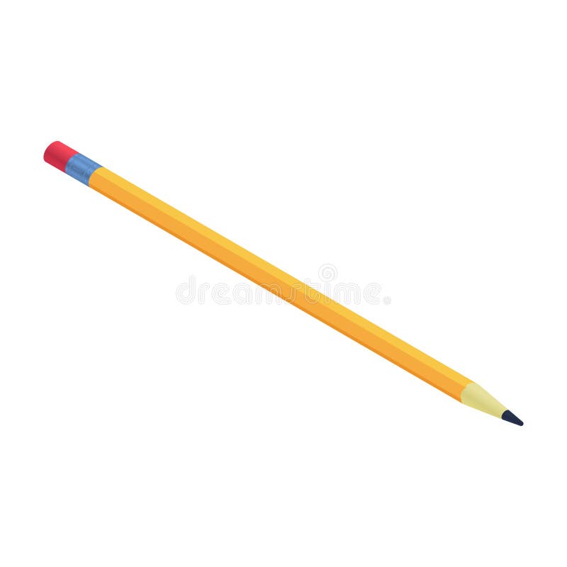 Isometric Pencil Illustration Stock Vector - Illustration of concept ...