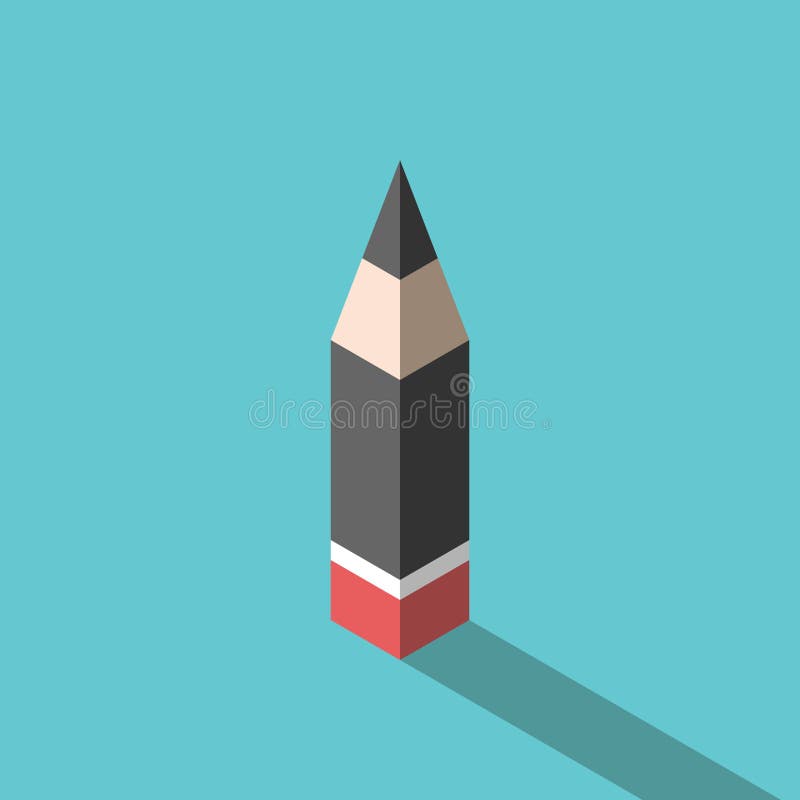 Isometric Pencil, Creativity, Graphic Stock Vector - Illustration of ...