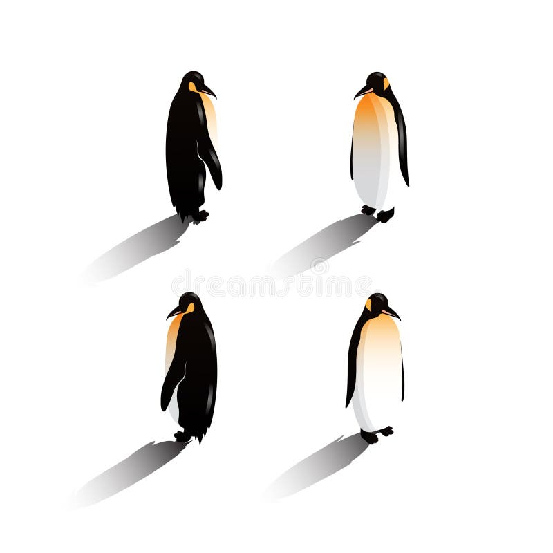 Isometric Penguins. Vector Illustration Decorative Design Stock Vector ...