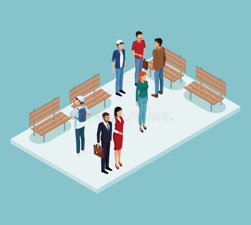 Isometric group of houses stock vector. Illustration of isometric ...