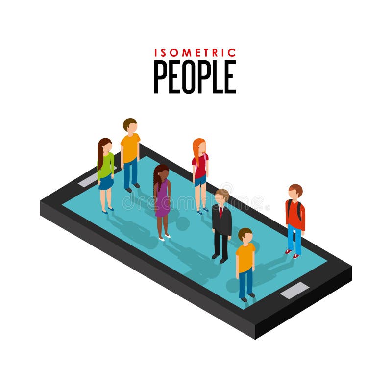 Isometric people design stock illustration. Illustration of human ...