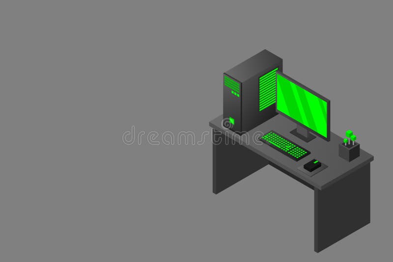 Isometric Personal Computer. Illustration Suitable for Advertising and ...