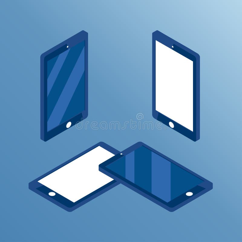 Isometric phone set stock vector. Illustration of creativity - 75098584