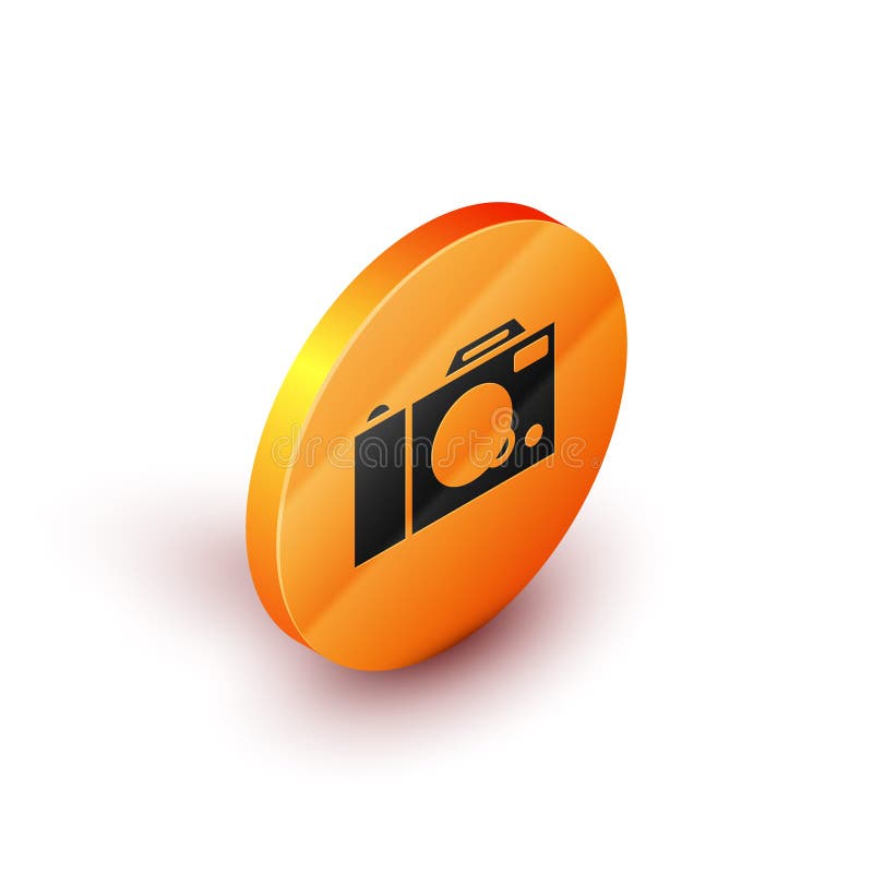 Isometric Photo Camera Icon Isolated on White Background. Foto Camera ...