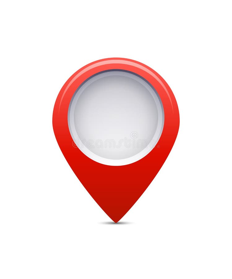 Isometric Pin Icon on the Navigation Map for Positioning Stock Vector ...