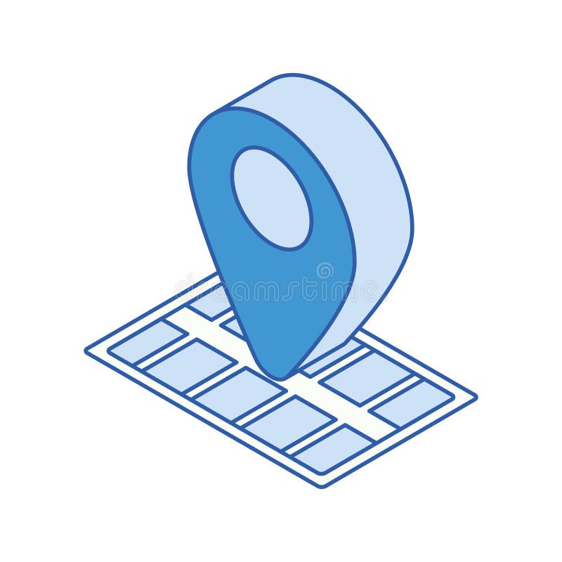 Isometric pin location stock vector. Illustration of sign - 212449745
