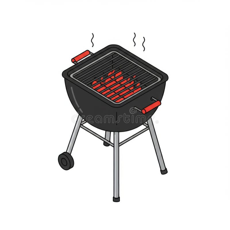 Isometric Pixel Art Grill with Hot Dogs Stock Illustration ...