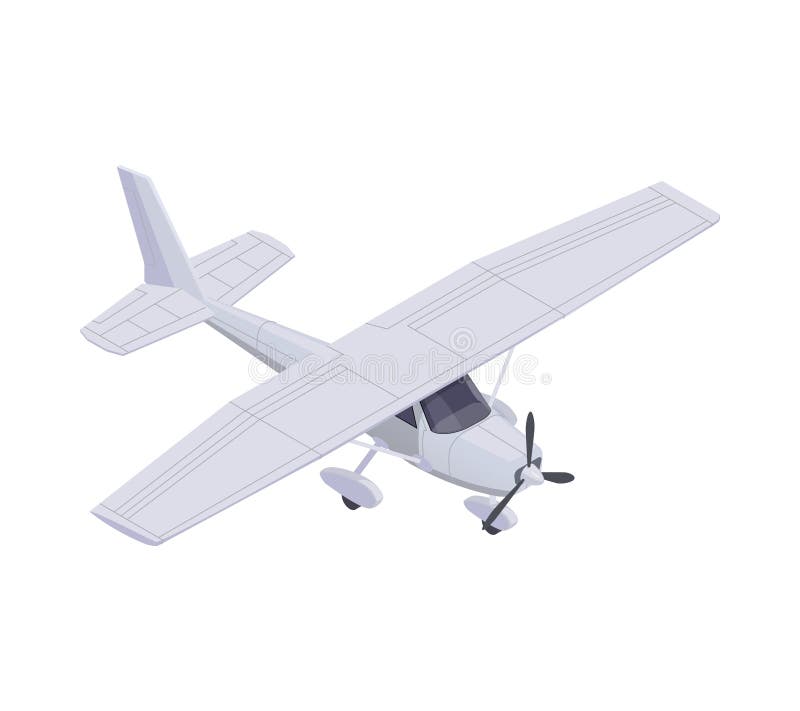 Isometric Plane Hydro Aircraft. Air Transportation Infographics, Vector ...