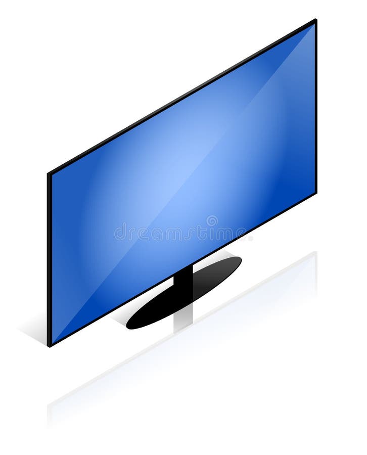 Isometric plasma tv stock vector. Illustration of modern - 60729440