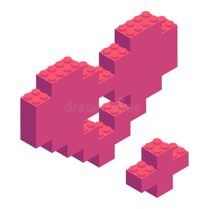 Isometric Plastic Building Blocks and Tiles Stock Vector - Illustration ...